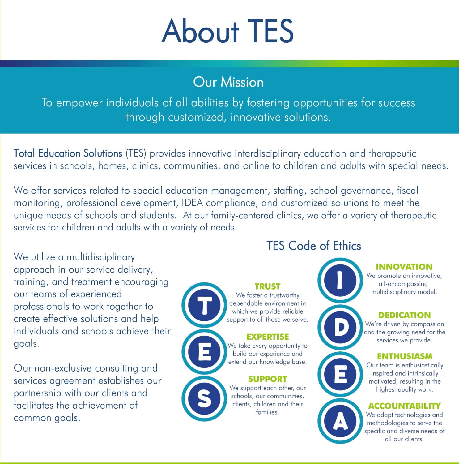 About Us - Total Education Solutions